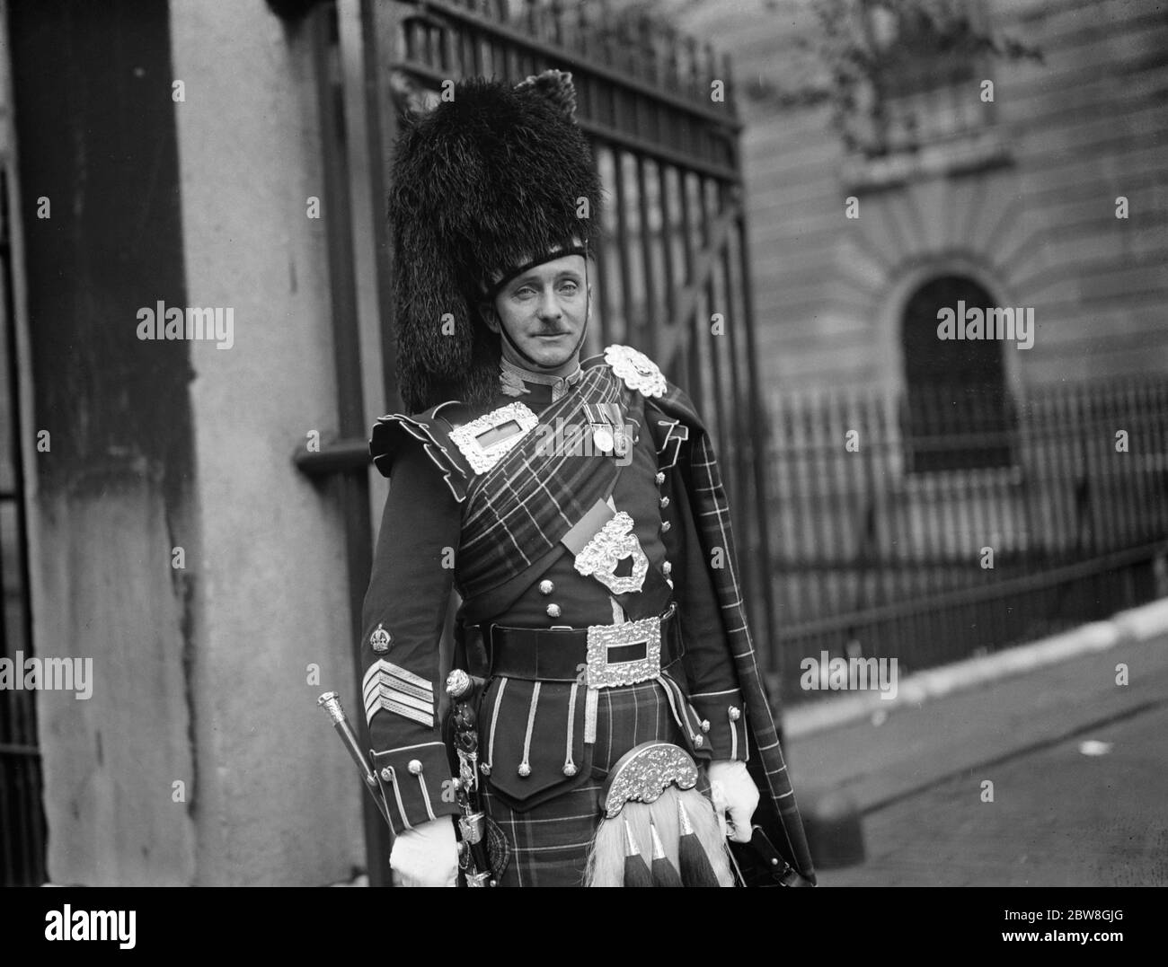 Scots Guards Pipe Major received by the King . Major J D MacDonald ...