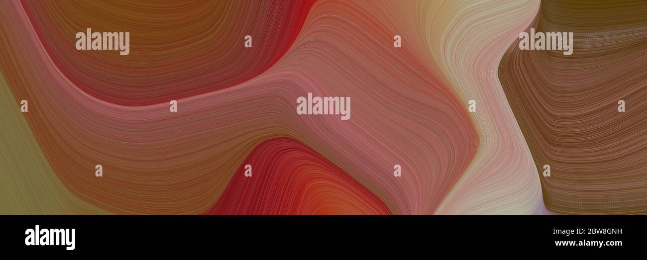 abstract decorative horizontal header with brown, rosy brown and dark ...