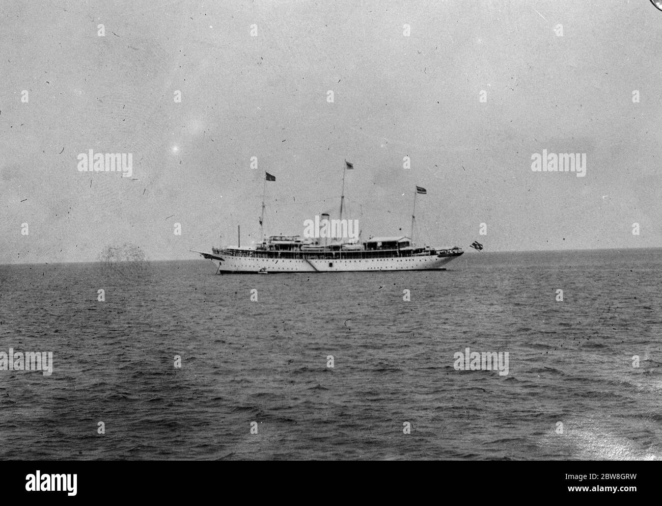 Yacht of the Siamese Navy . The royal yacht , ' Maha Chakkri ' off ...