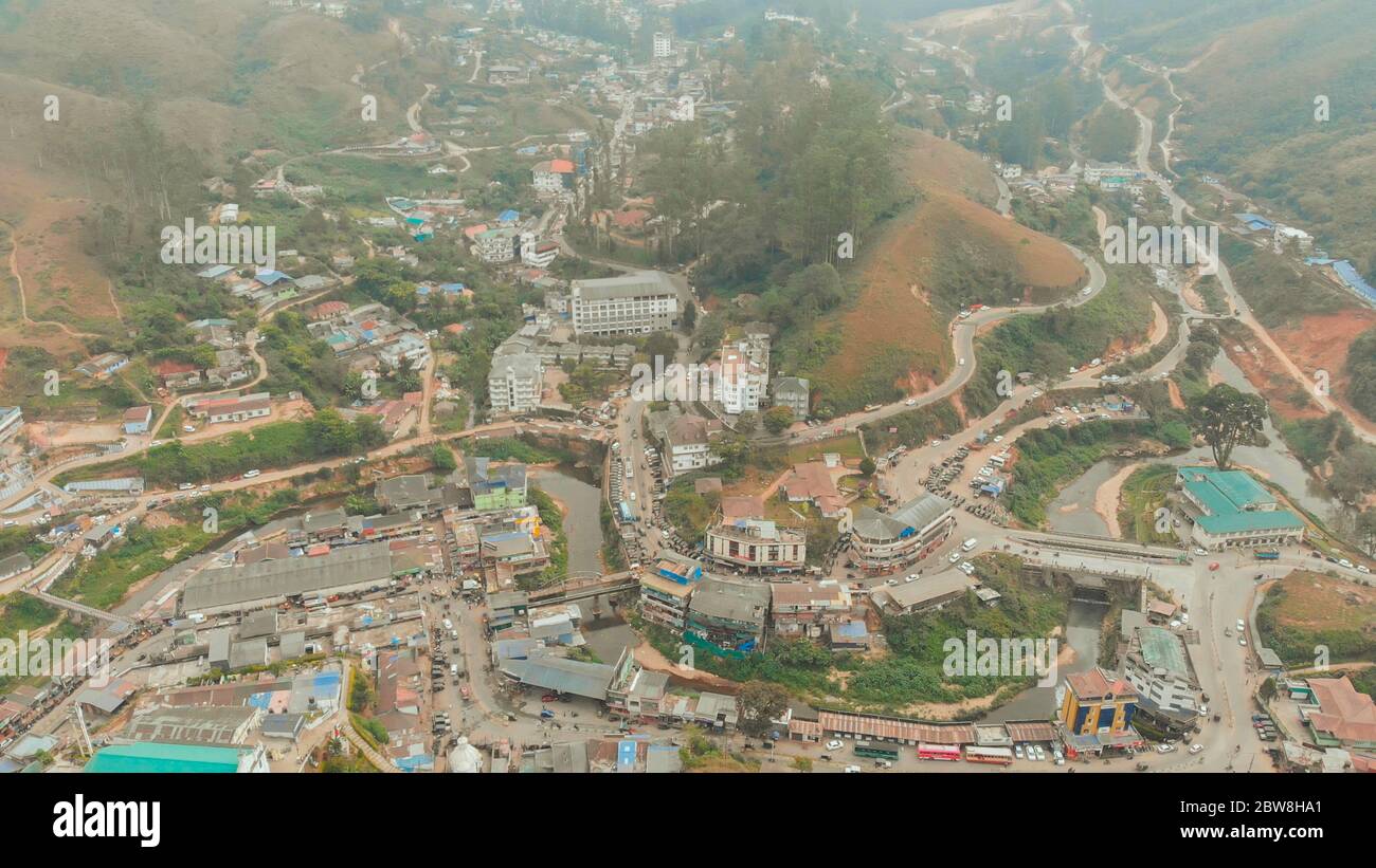Aerial view of the city of Munnar in Kerala. India Stock Photo - Alamy