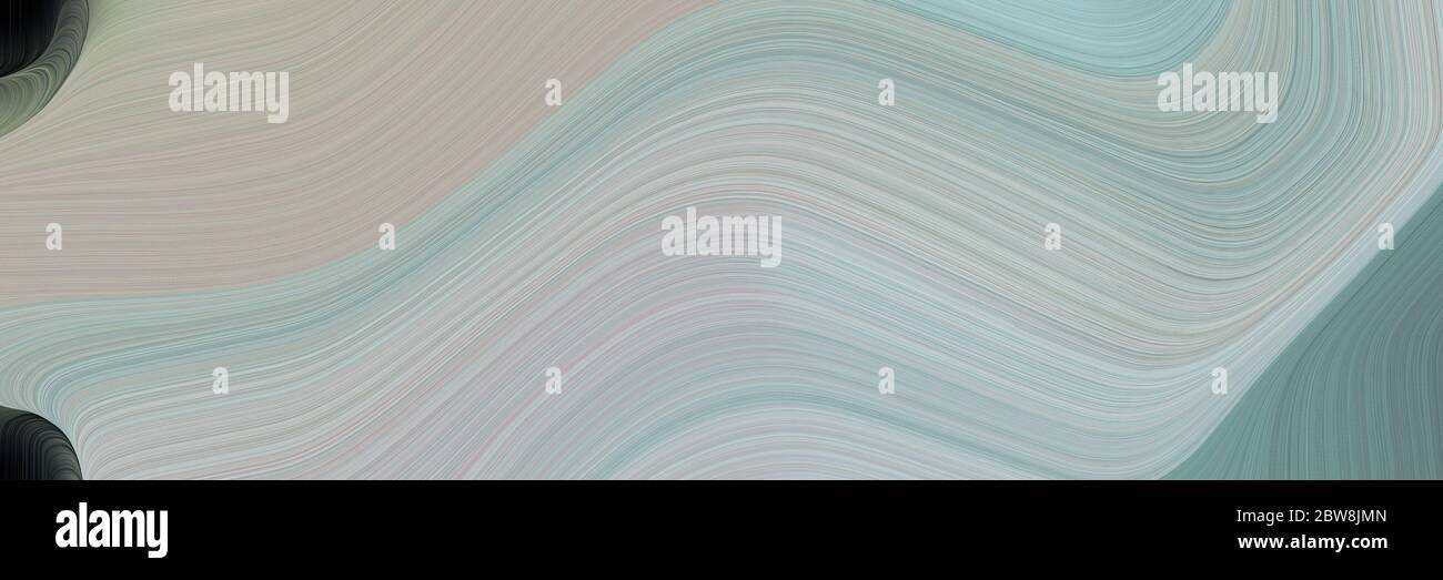 abstract artistic horizontal banner with ash gray, very dark blue and ...