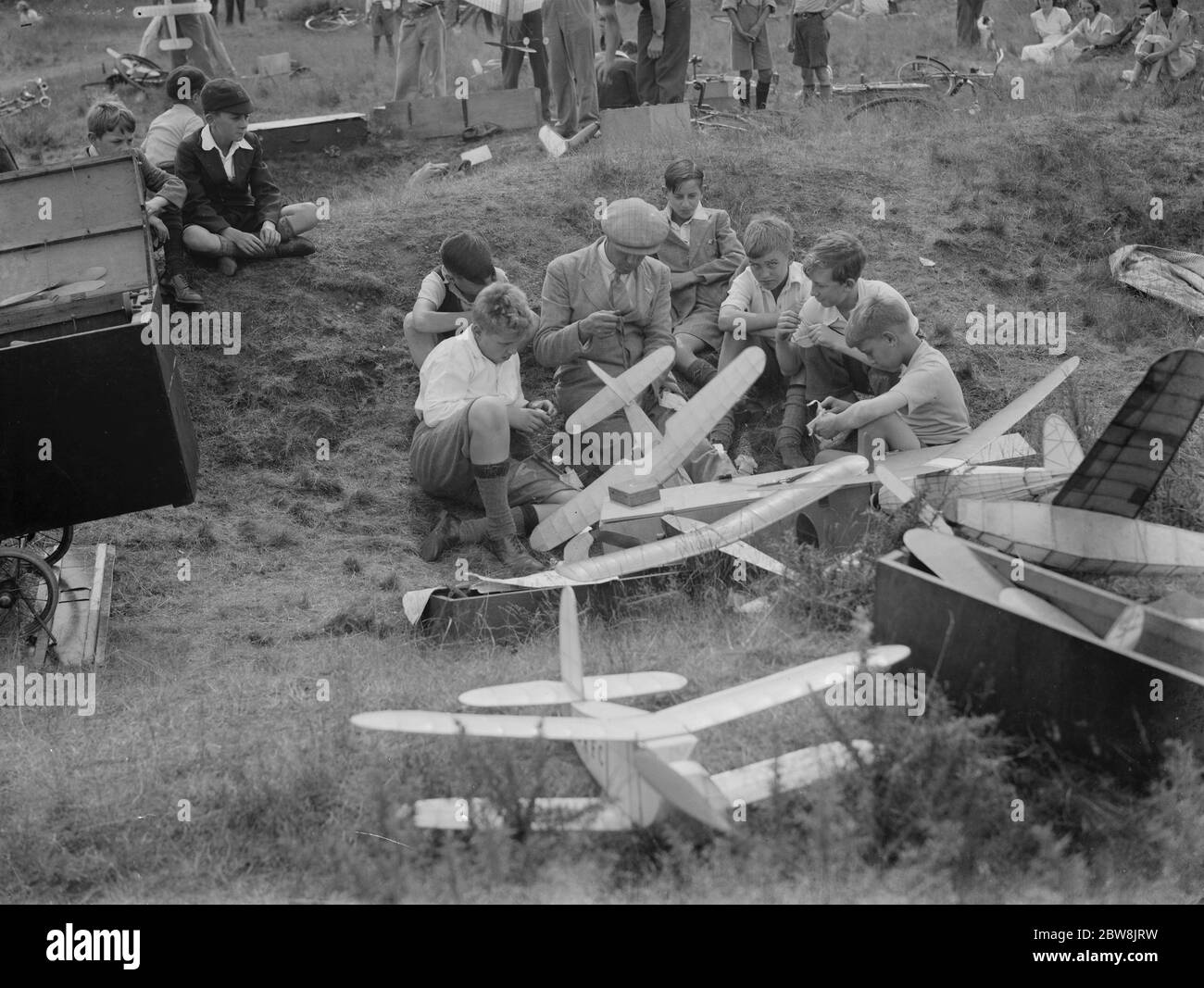 Model Flying Club , Dartford Heath . 7 August 1937 Stock Photo - Alamy