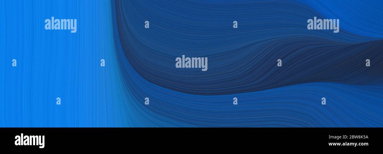 abstract decorative horizontal header with midnight blue, dodger blue ...