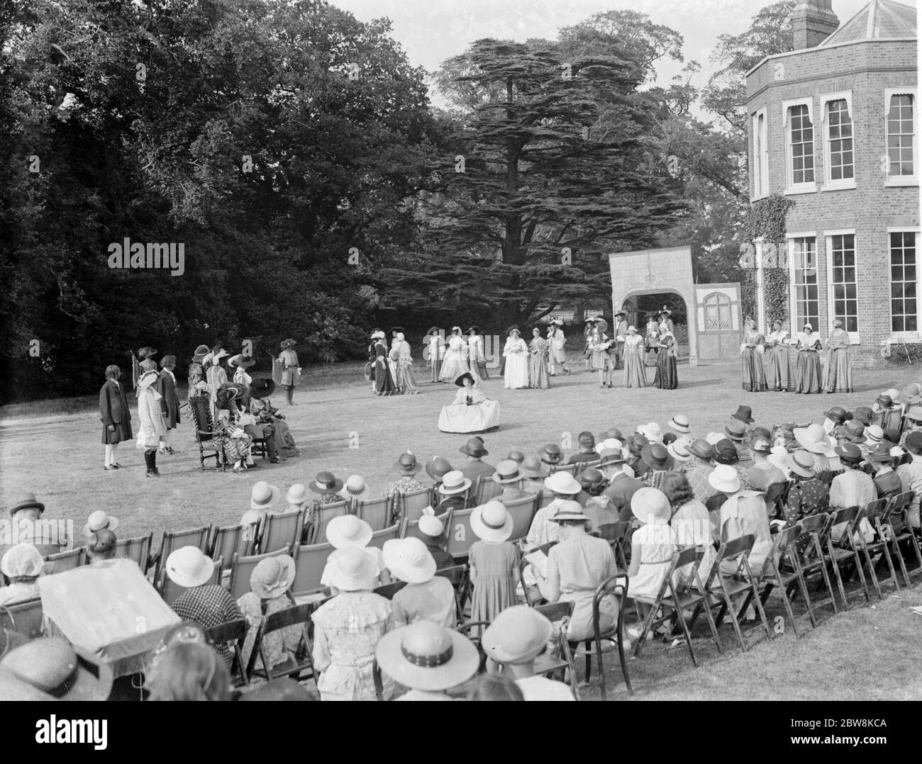 Open - air theatre at Franks Hall, Horton Kirkby , Kent . 1935 Stock ...
