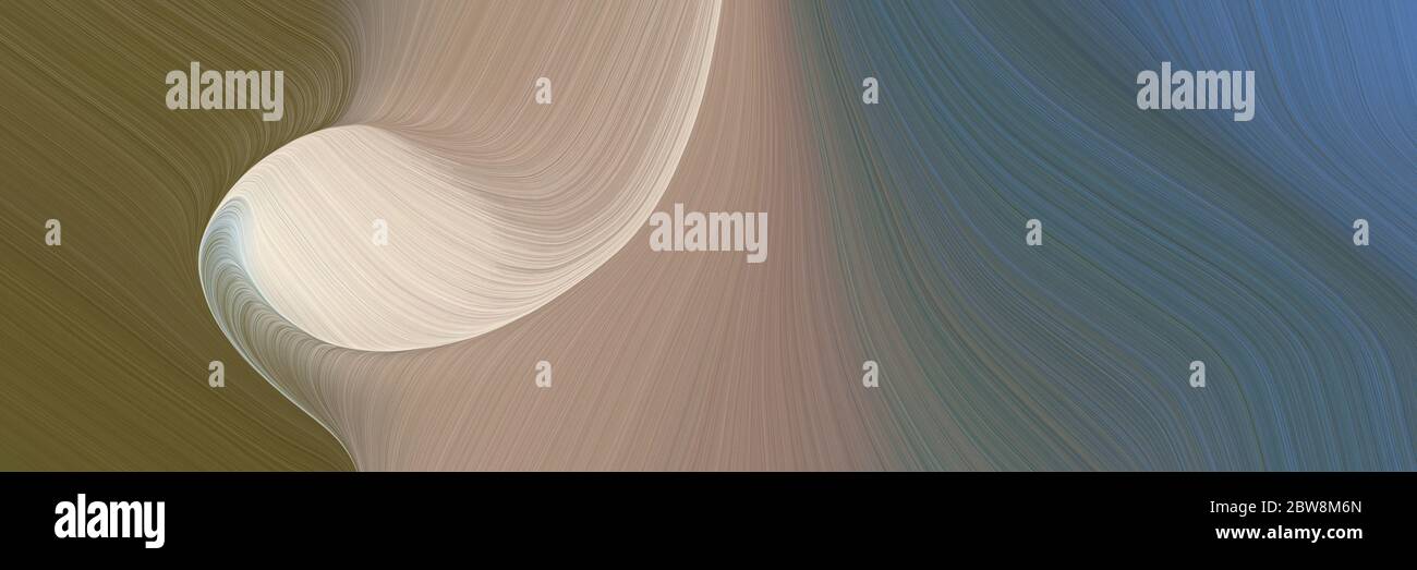 abstract surreal horizontal banner with dim gray, tan and light gray ...