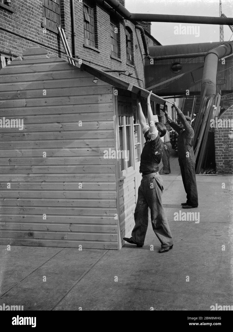 Making a shed at the at the G Ellis joinery works in Hackney . 7 April ...