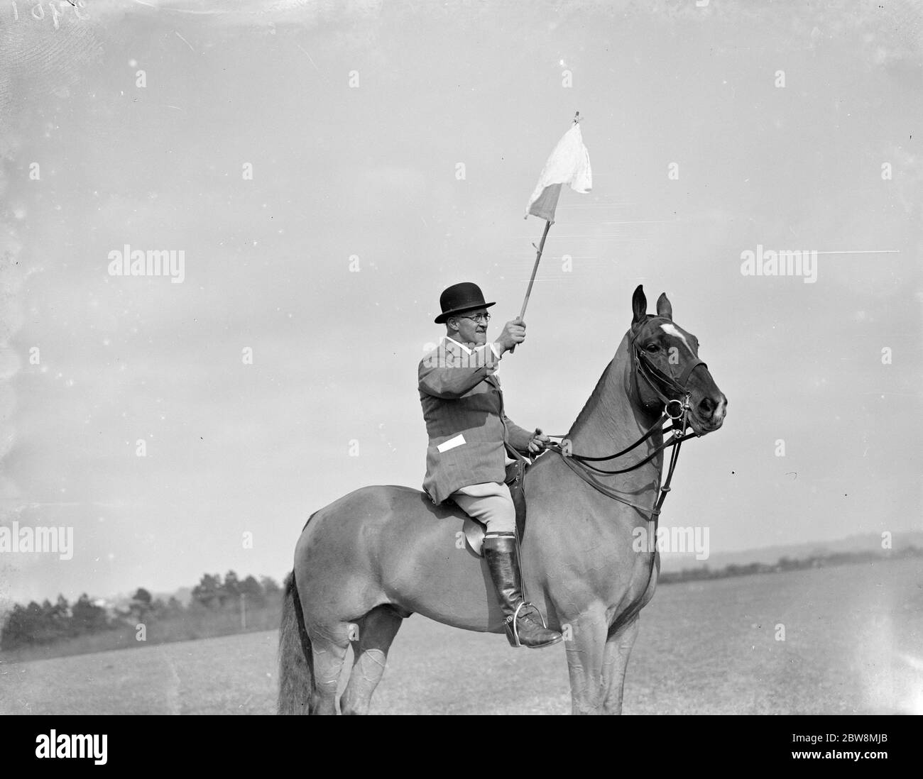 Sir W Smithers on horse back . 1936 Stock Photo - Alamy