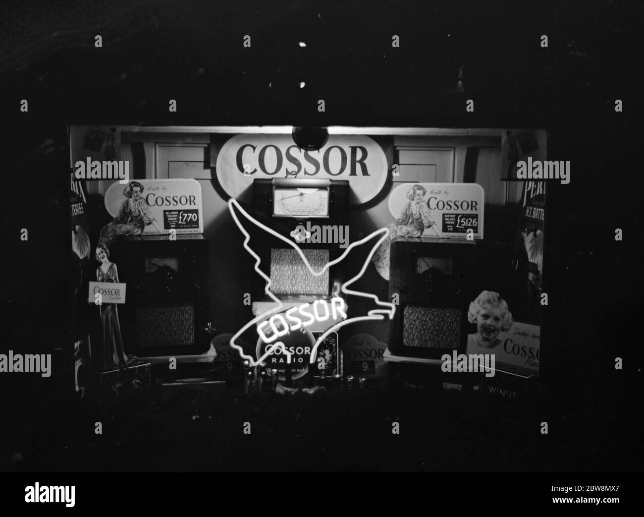 Cossor wireless display in Harnes , Foots Cray , Kent . 1937 Stock ...