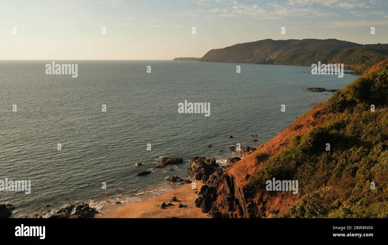 Cola Beach in Goa. India. The view from the hill Stock Photo - Alamy