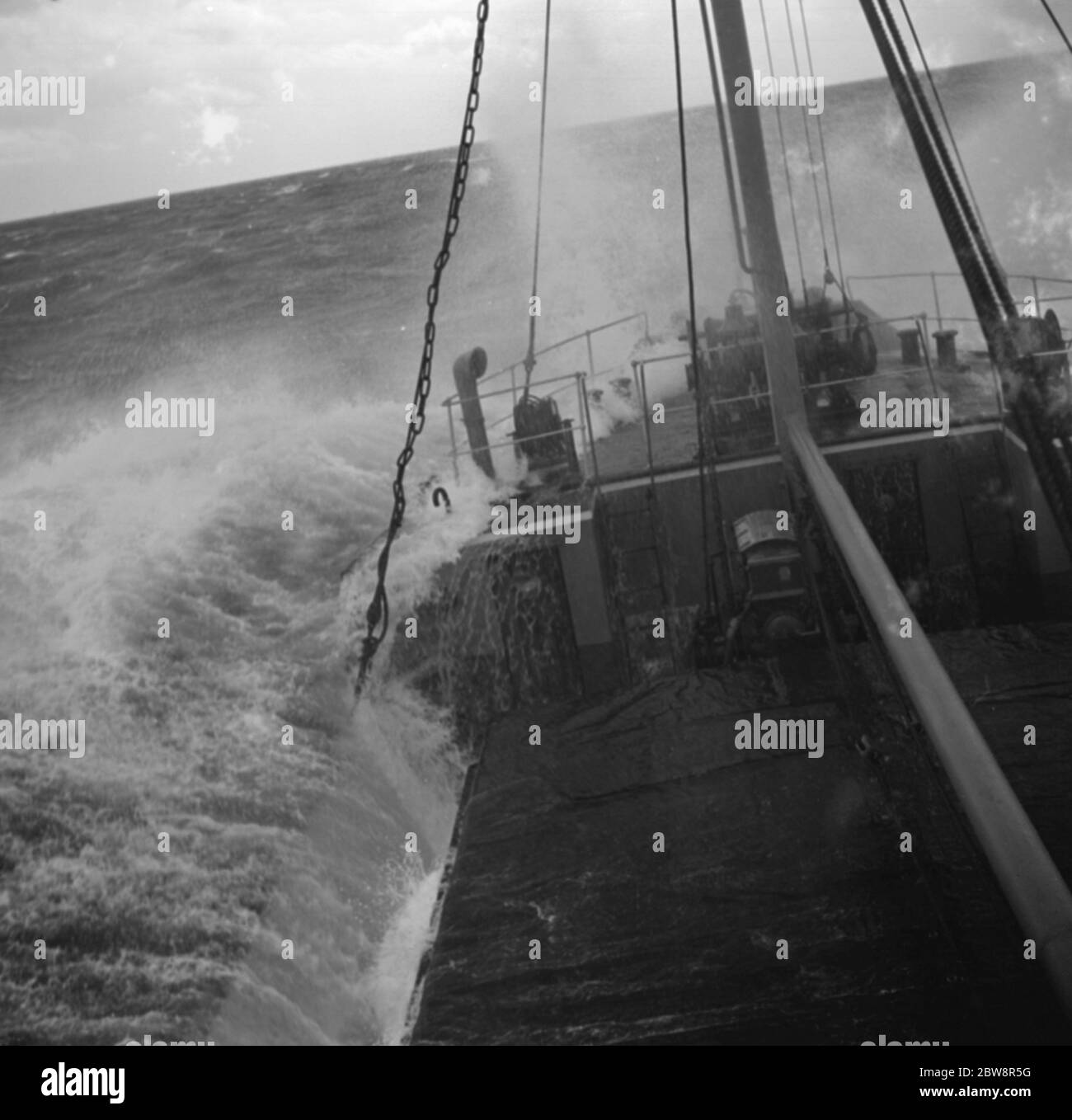Rough seas ship Black and White Stock Photos & Images - Alamy