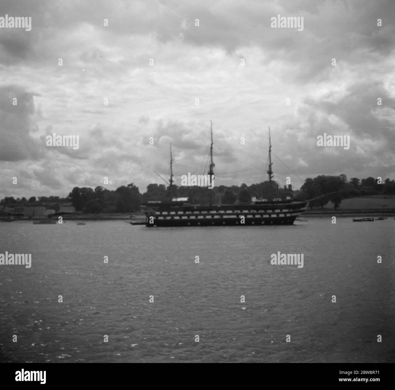 HMS Worcester a training ship at Greenhithe for the Thames Nautical ...