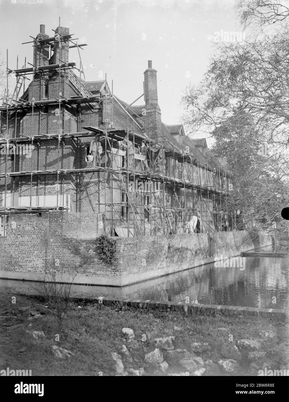 Scaffolding around the buildings at Well Hall Pleasaunce , Eltham ...
