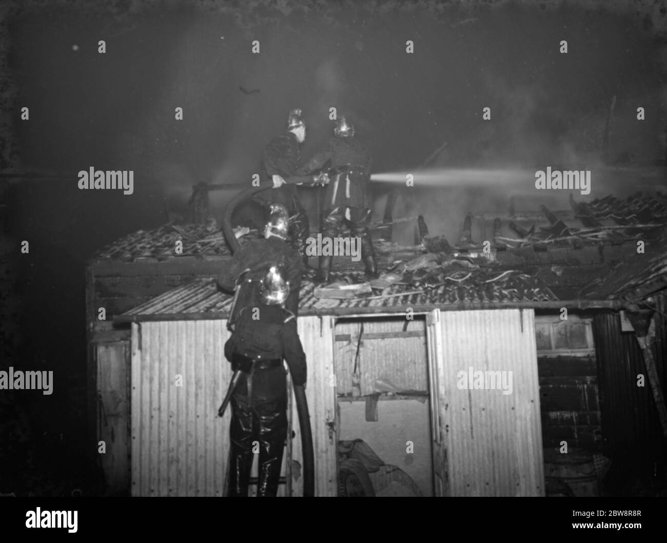 Fire at the Windmill in Bexley . 1938 Stock Photo - Alamy