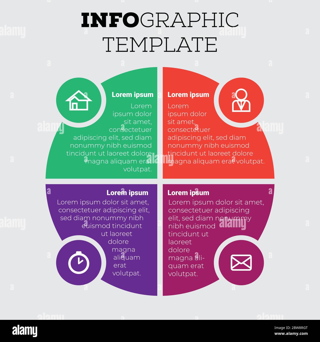 Illustration of Modern Business colorful infographic with title ...