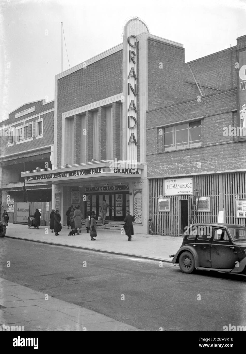The exterior of the Granada cinema on the day of its opening at Welling ...