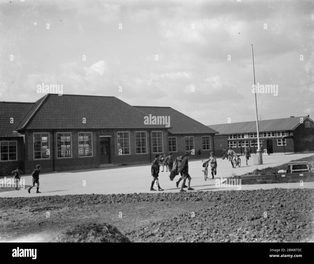 The opening of Blackfen Central School , Kent . External view of the ...
