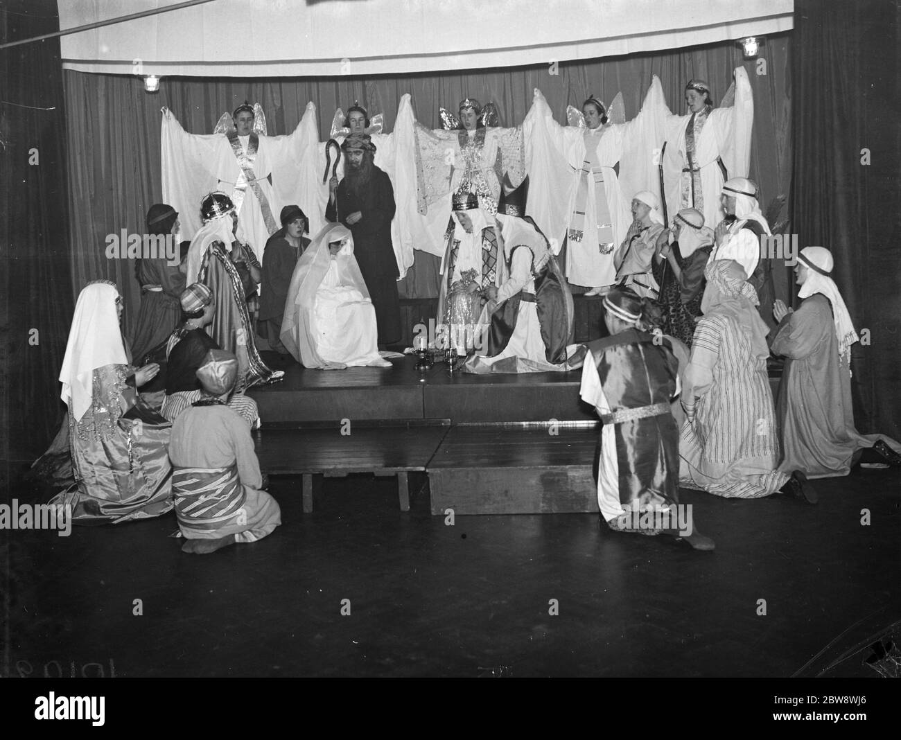 Nativity play at St Marys Home Stone . 1939 Stock Photo - Alamy