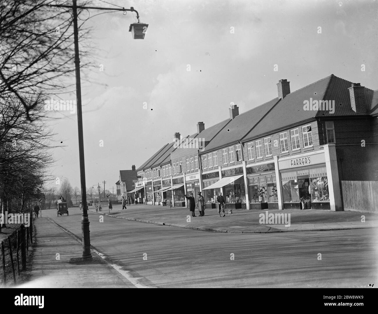Shops on Marechal Niel Parade in Sidcup , Kent . 1937 Stock Photo - Alamy