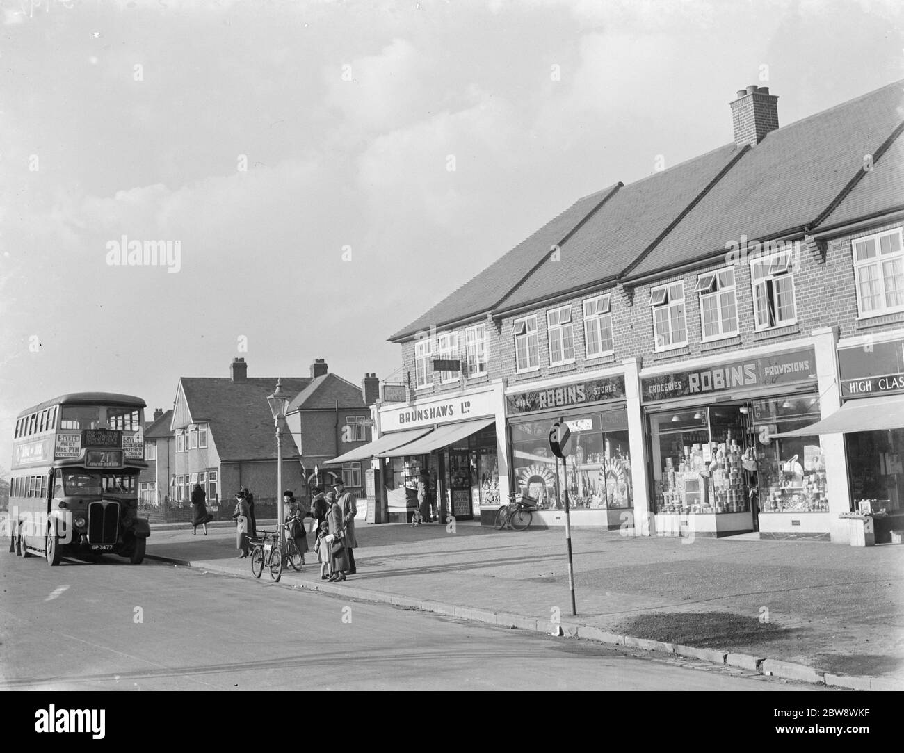 Shops on Marechal Niel Parade in Sidcup , Kent . 1937 Stock Photo - Alamy