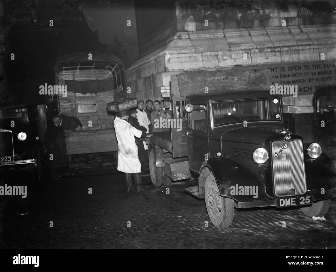 Lorries loading Black and White Stock Photos & Images - Alamy