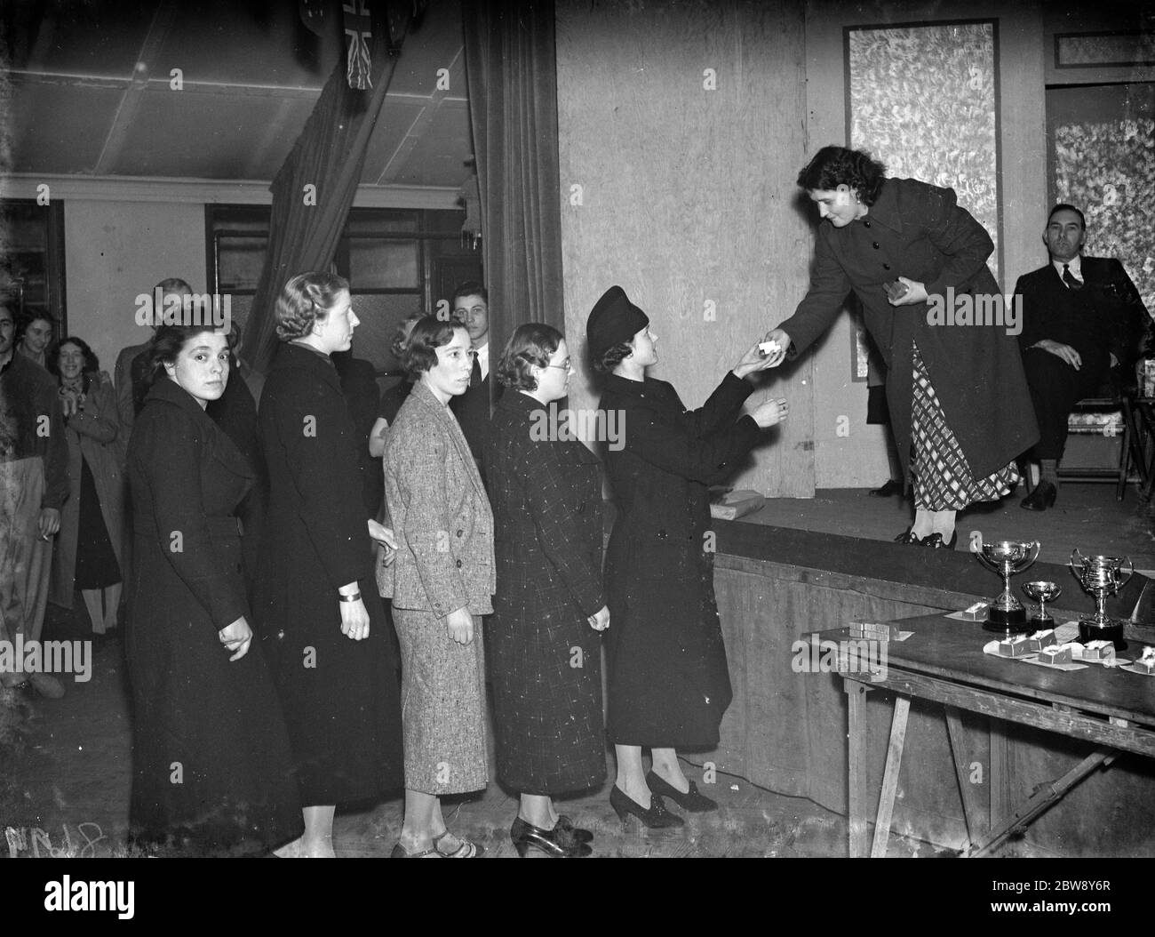 The shield presentation at K times table tennis club . 1938 Stock Photo ...