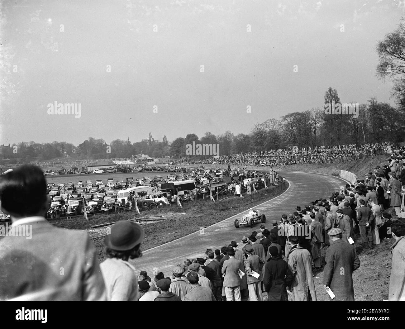 ERA Raymond Mays at speed at Crystal Palace . 1937 Stock Photo - Alamy