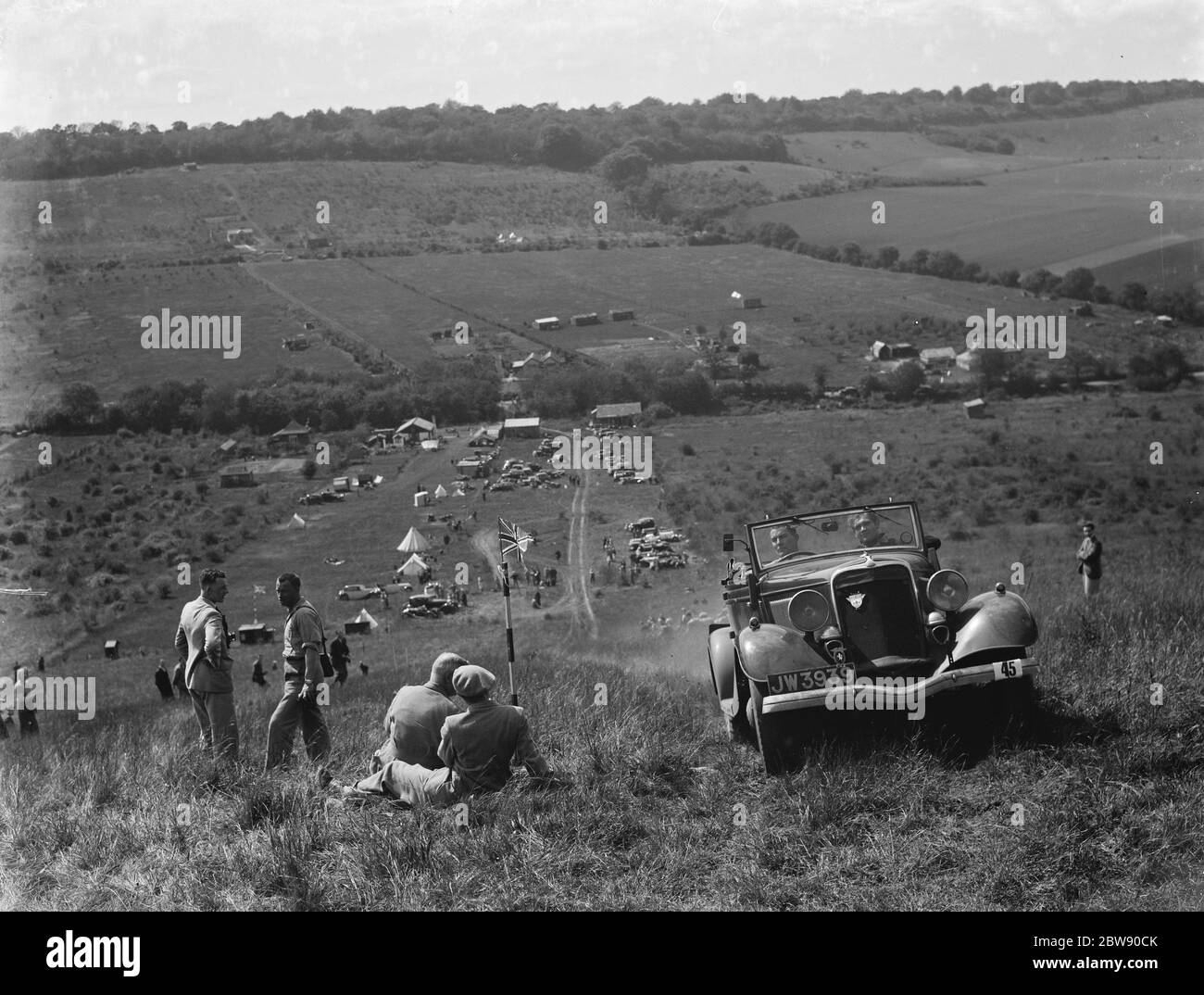 Motor hill climb at Farningham . 26 May 1937 Stock Photo - Alamy