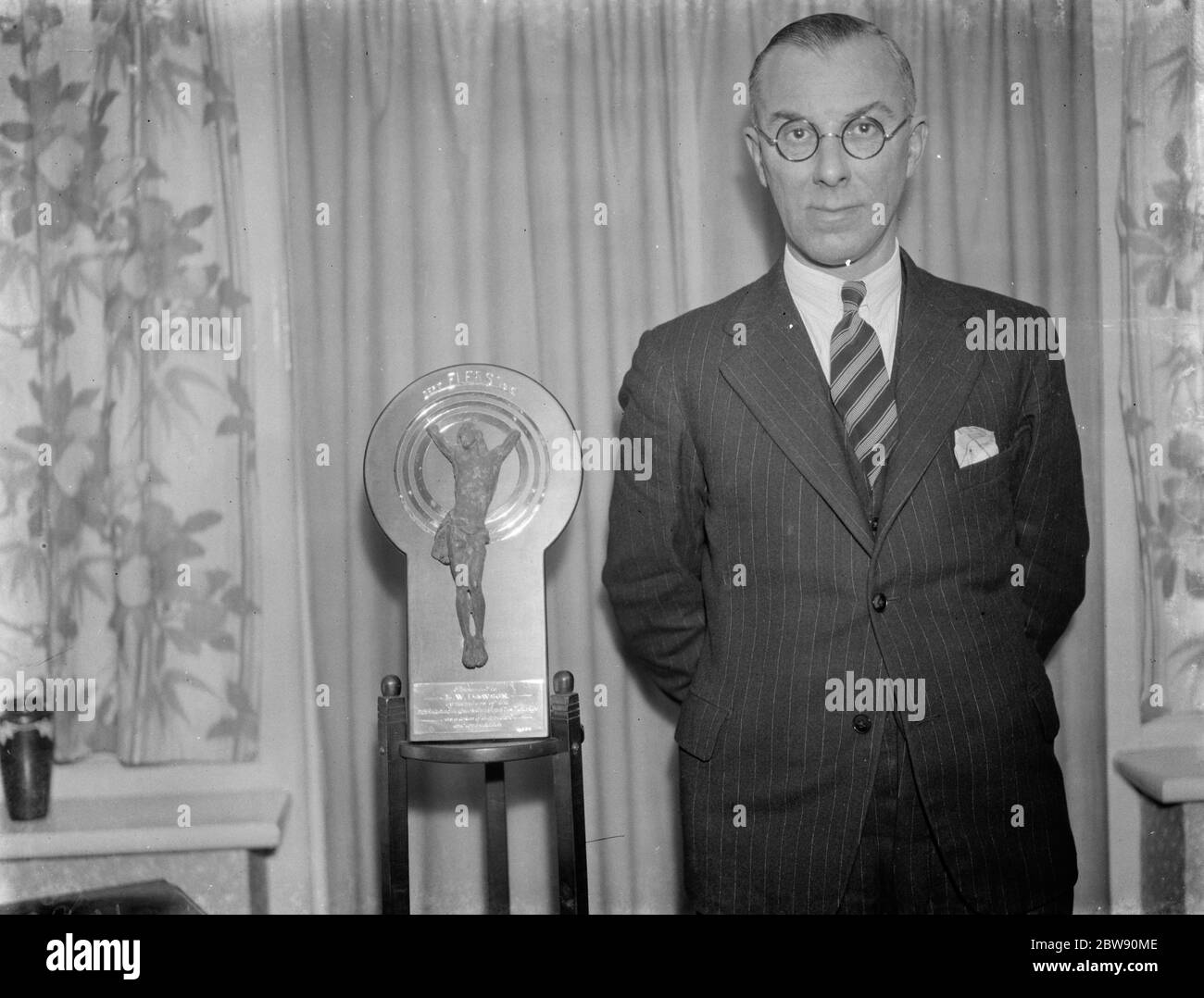 Mr Dawson and a relic from the war . 1939 Stock Photo - Alamy