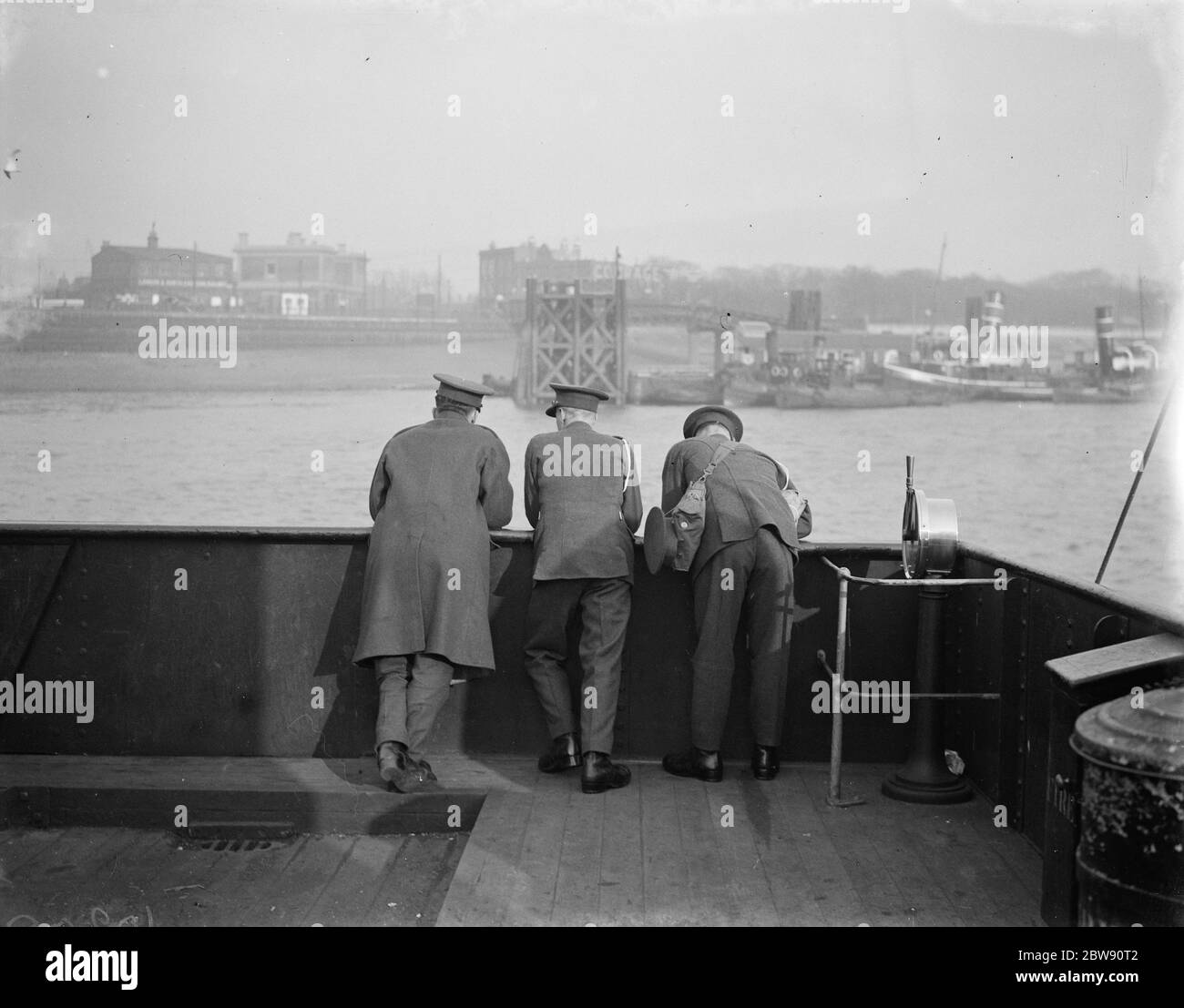 Ferry deck view Black and White Stock Photos & Images - Alamy