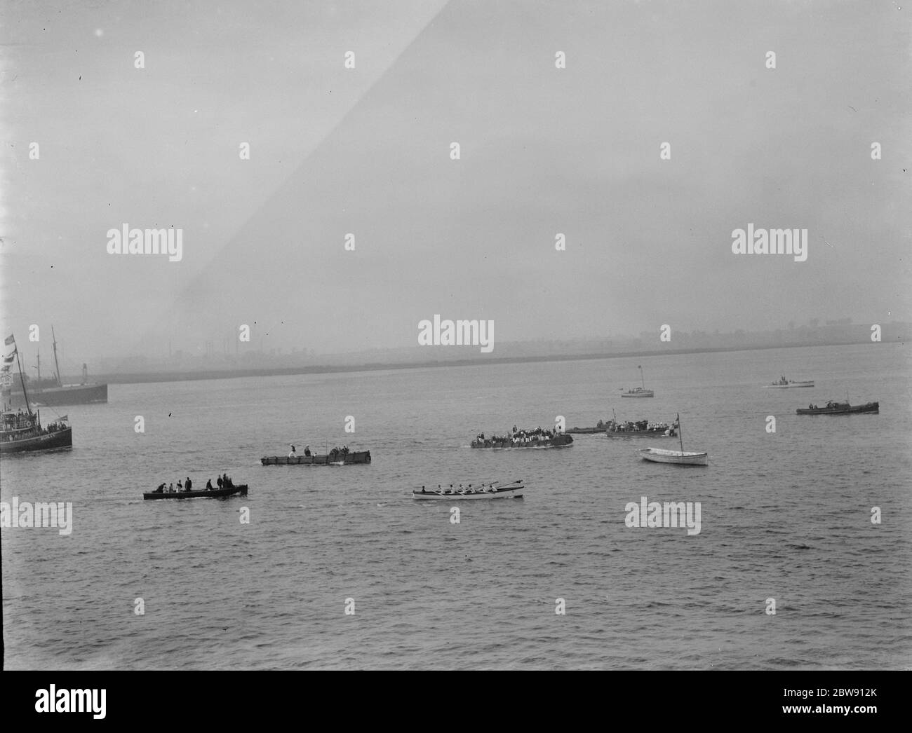 The Worcester Training Ship boat race on the Thames at Greenhithe ...