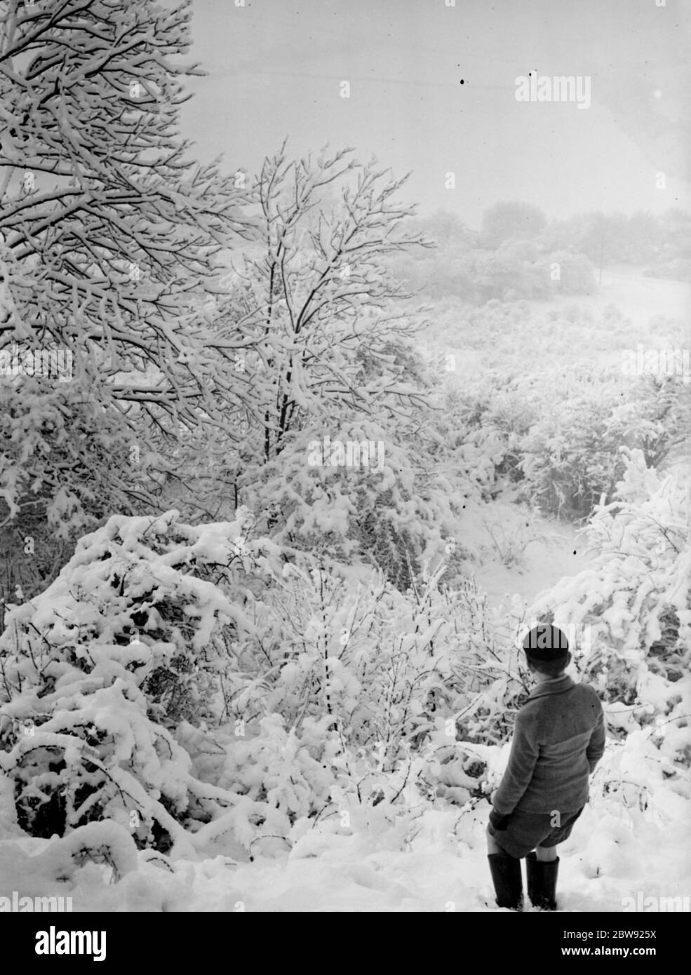 Winter hill in snow Black and White Stock Photos & Images - Alamy