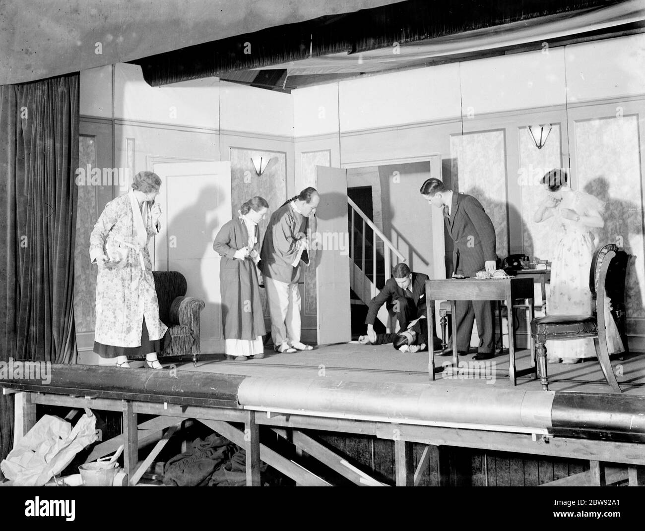 The Bromley scouts perform the play , ' The Bat ' . 1936 Stock Photo ...