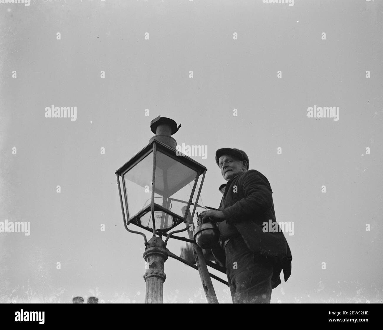 Old street lighting Black and White Stock Photos & Images - Alamy