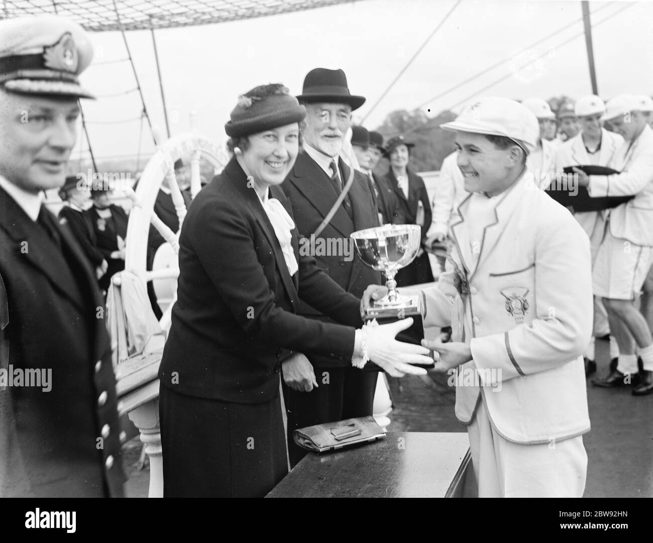 Prize Day on the HMS Worcester , the training ship of the Thames ...