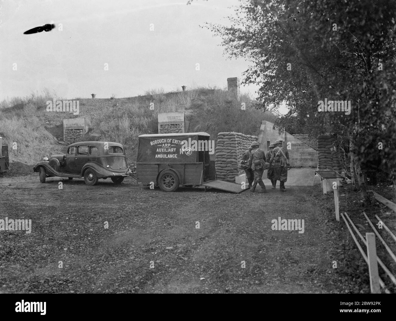 An emergency underground hospital in Erith , London . Using an ...