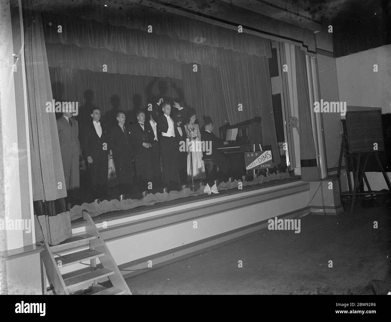 Air Raid Precautions concert in Erith , London . A group called ' The ...