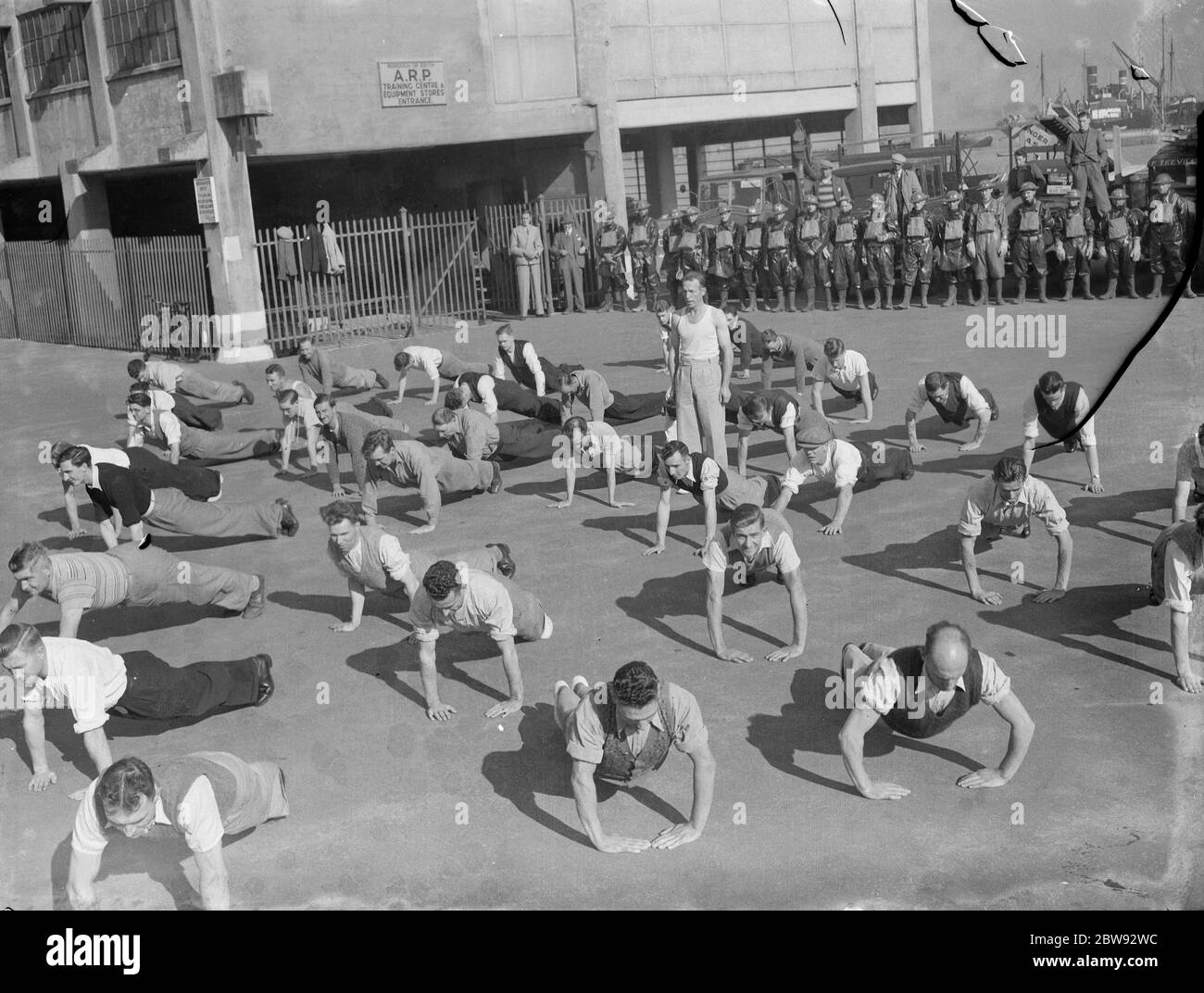 ARP ( Air Raid Precautions ) wardens at a drill in Erith , London . 25 ...