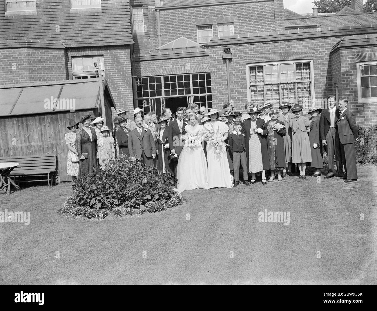 The wedding of Mr D H Robins and Miss Phyllis Walker . The family group ...