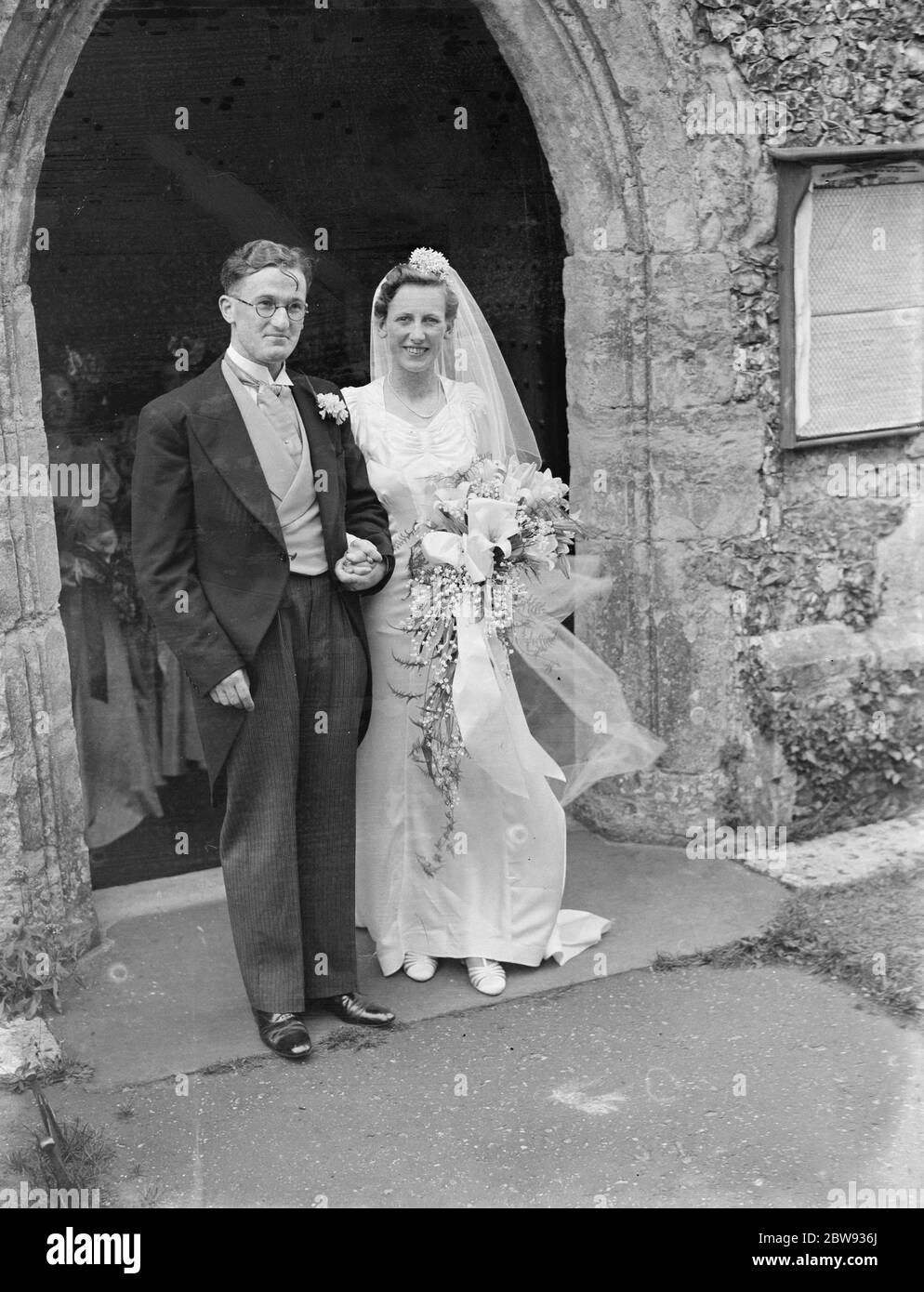 The wedding of Mr Martin O Sheffield and Miss Jean Wall . The bride and ...