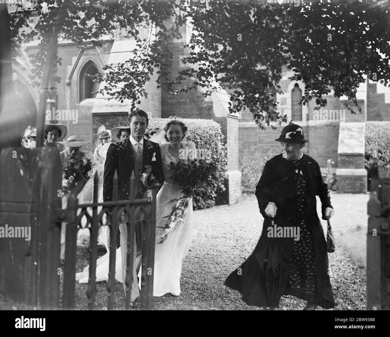 The wedding of Mr Norman Thompson and Miss Joan May Fyson . The bride ...