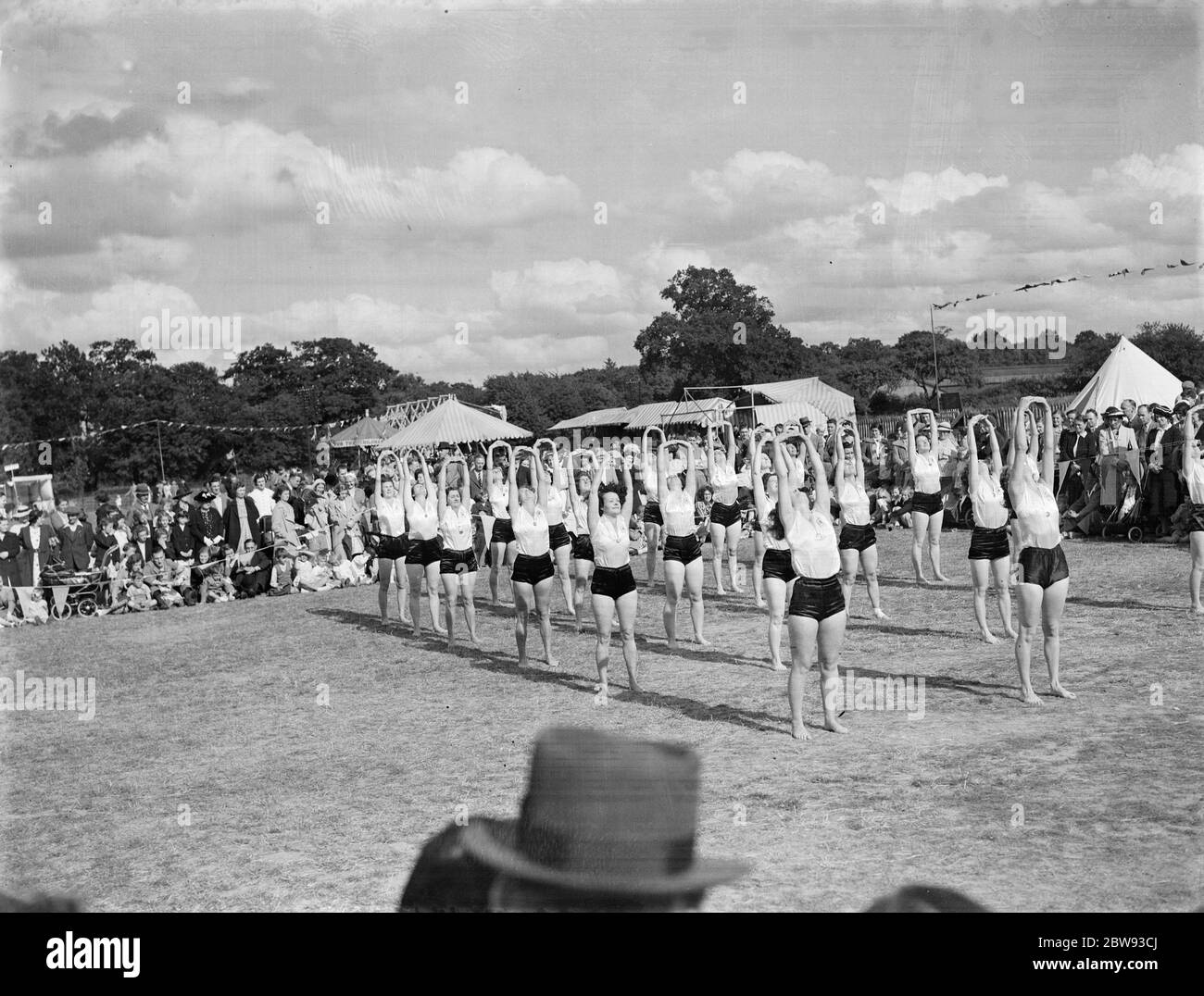 Women giving a physical training display . 1939 Stock Photo - Alamy