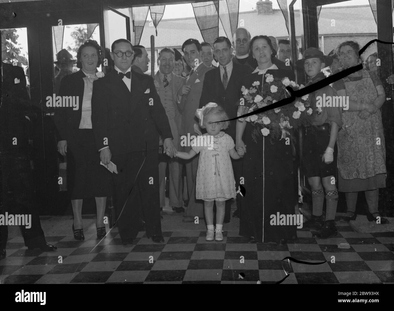 Opening of the Wardona Cinema in Swanscombe , Kent . Mrs Harry Ward ...