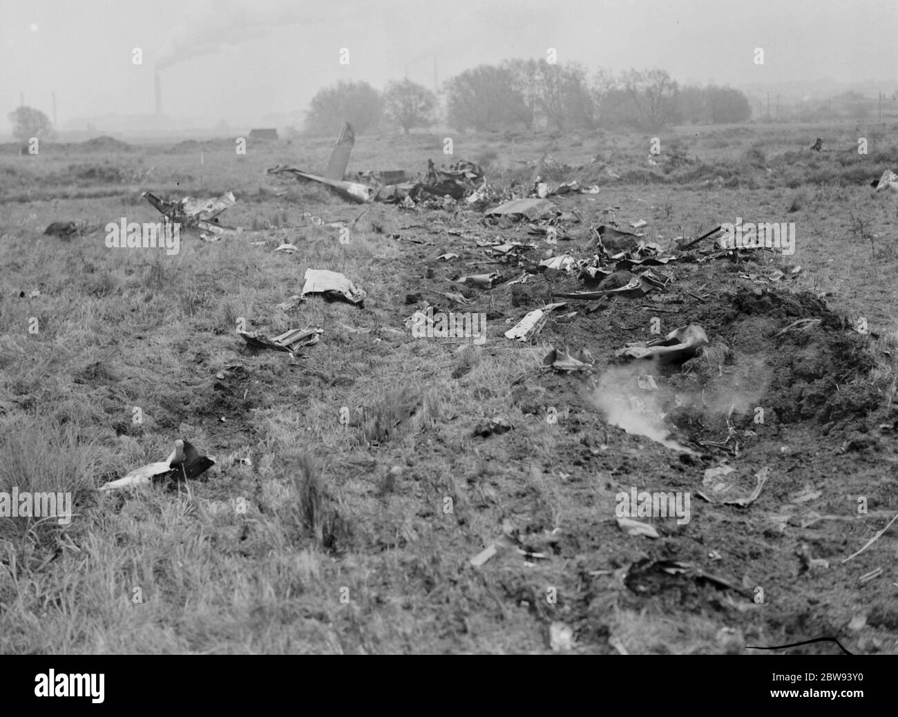 Wreckage lies strewn along a field near Dartfrod , Kent , where a Royal ...