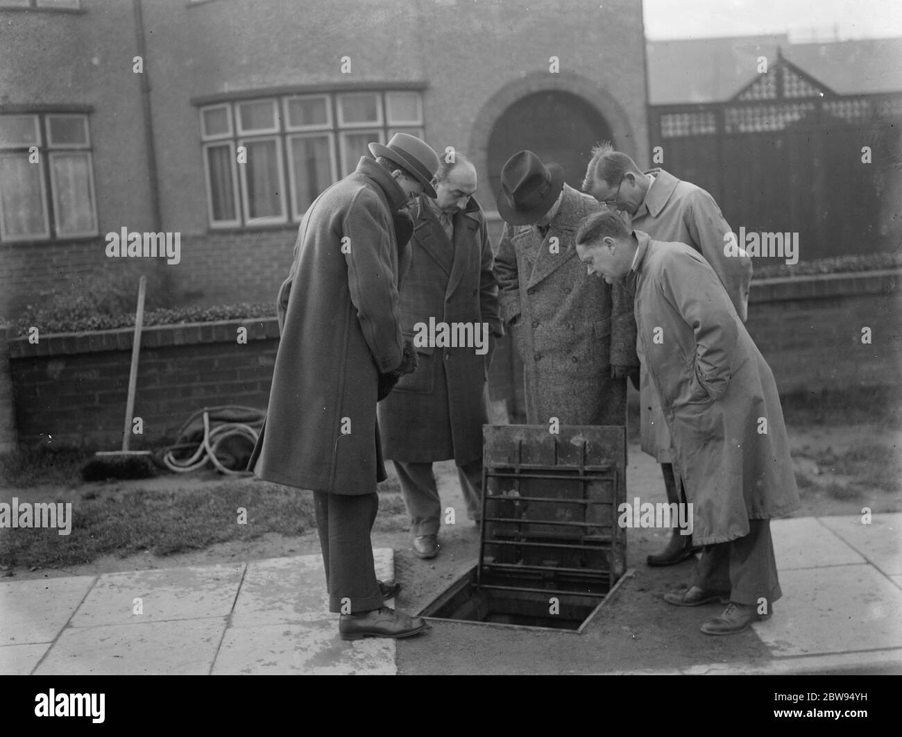 New sewer system in Crayford , Kent . 1937 Stock Photo - Alamy