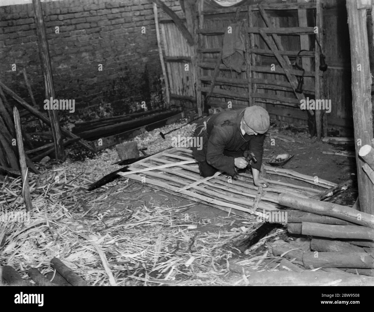 Hurdle making Black and White Stock Photos & Images - Alamy