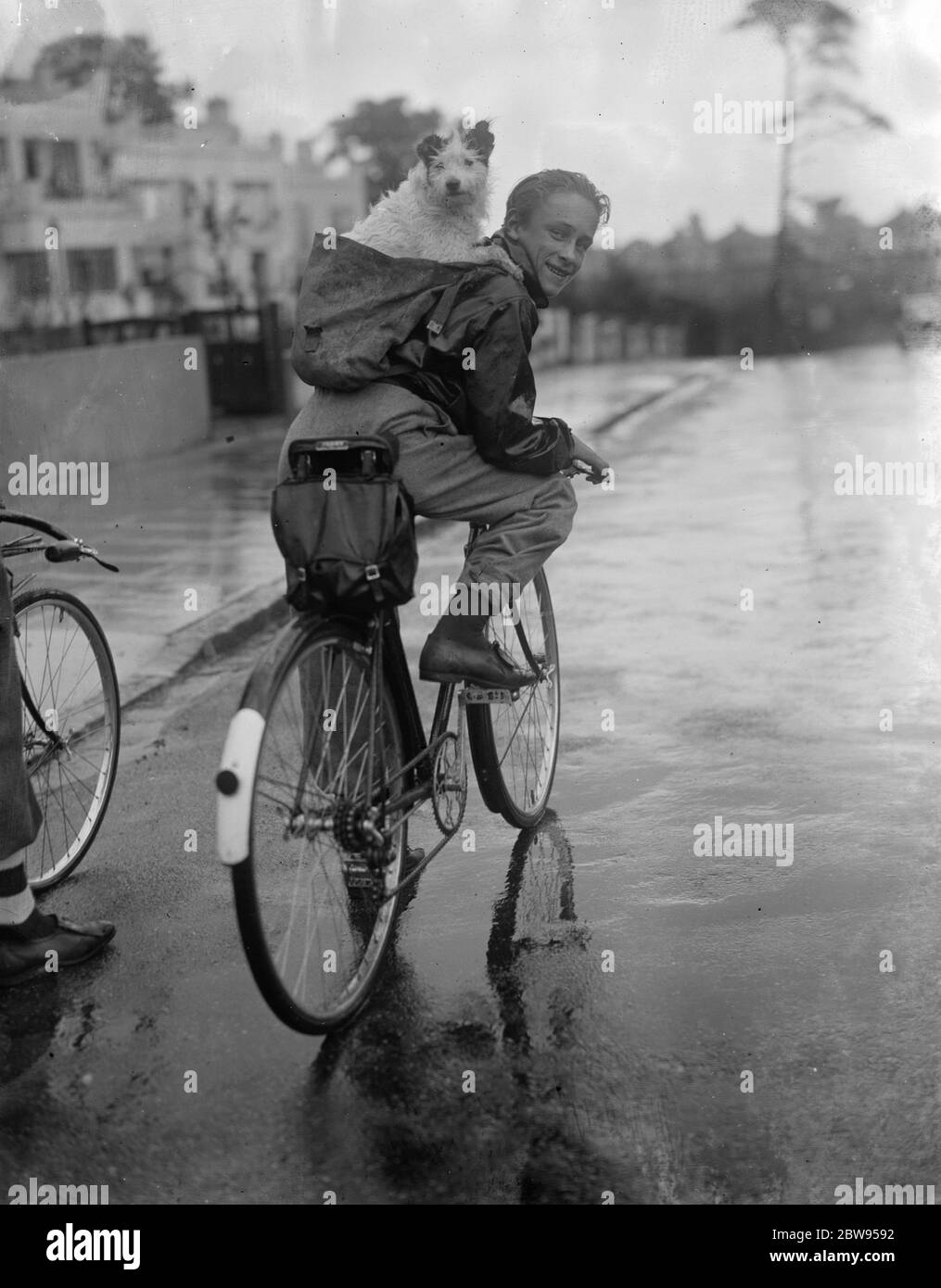 1930s boy on bike hi-res stock photography and images - Alamy