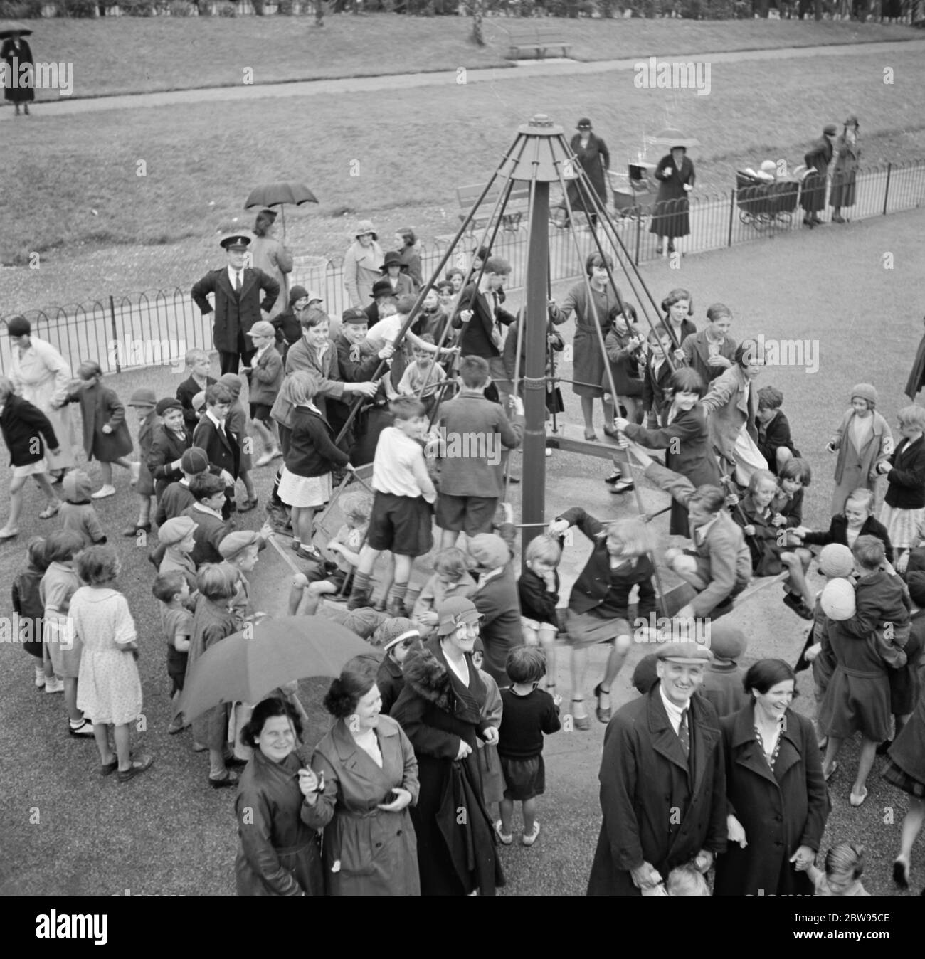1930s children playground hi-res stock photography and images - Alamy
