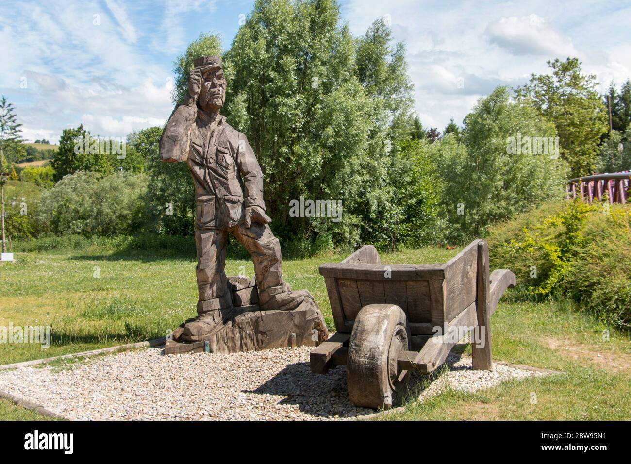 Ferdinand Cheval and his wheelbarrow, Palais ideal du facteur Cheval ...