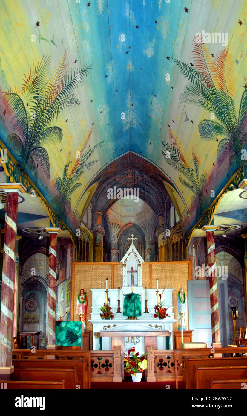 Big Island landmark in the Kona area is St. Benedict's Painted Church ...