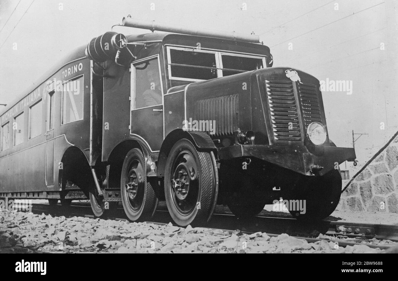 Rubber tyred motor train testes out in Italy , travels 100 miles an ...